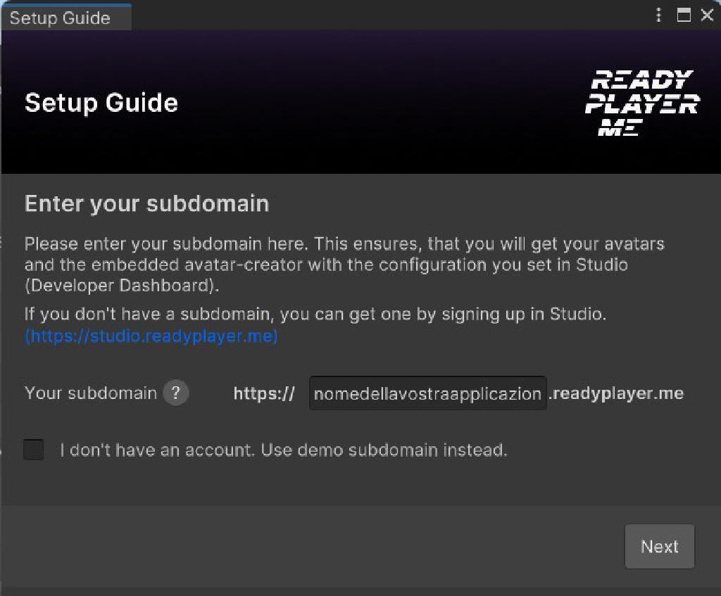 How to create a custom avatar with ReadyPlayerMe and use it in Unity